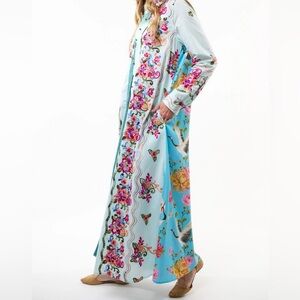 Aratta | Dresses | Sky Blue Gianna Maxi Duster In Cotton Luxury ...